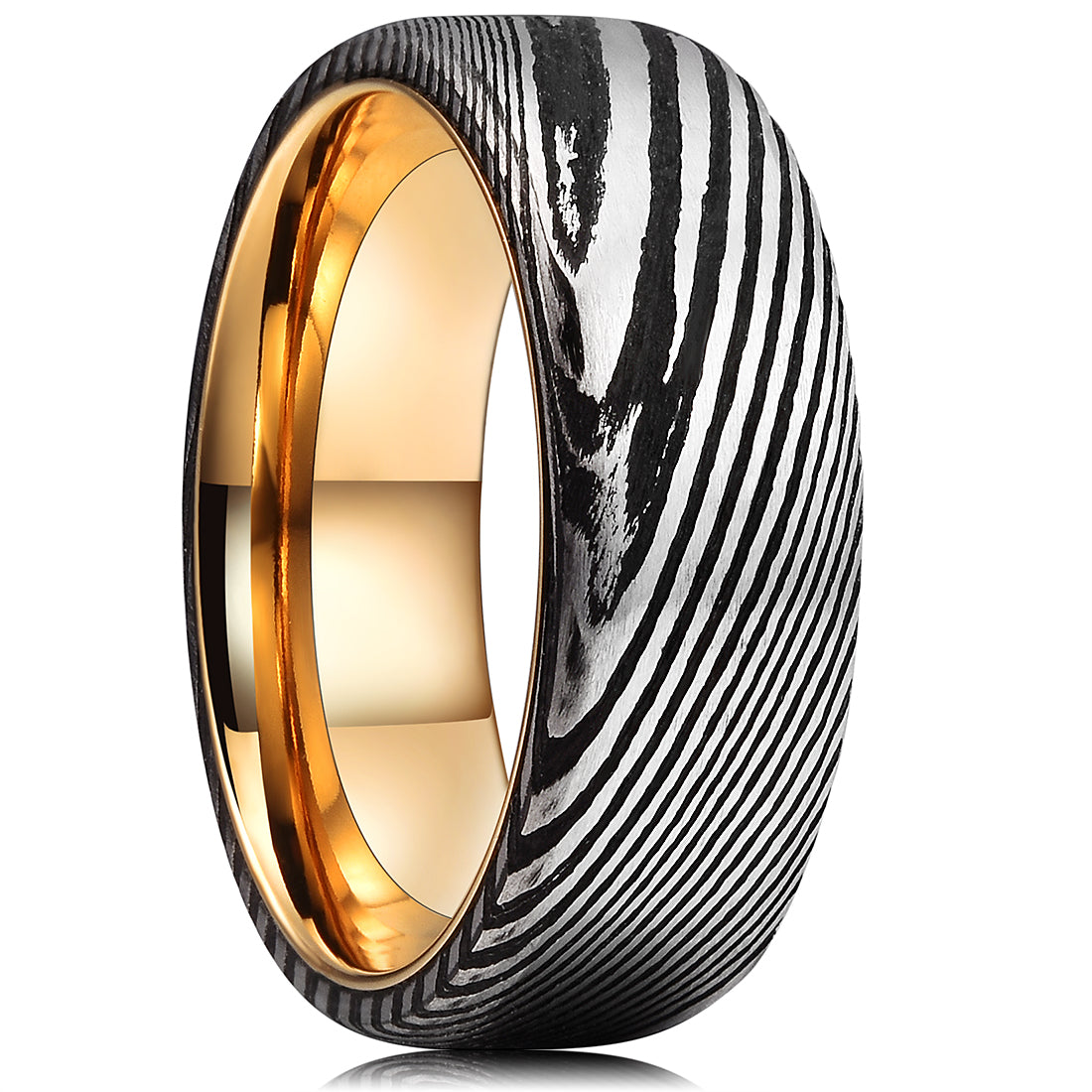 King Will DUO™ 8mm damascus ring – King Will Rings